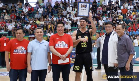 Big men compete in a 3-point shooting competition during PBA All-Star ...